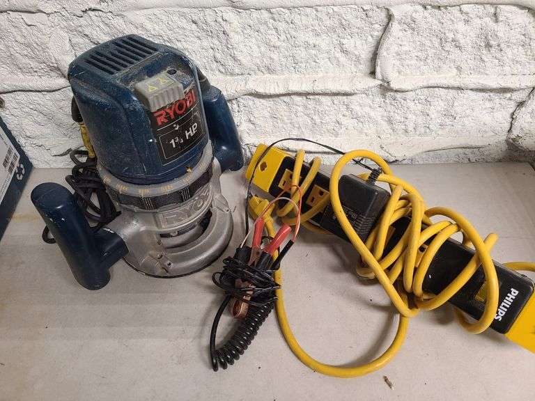 Ryobi Router, Philips Power Strip - Prime Time Auctions, Inc.