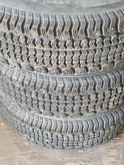 4) Wintermaster Plus Steel Belted Radial Studded Snow Tires and Wheels ...