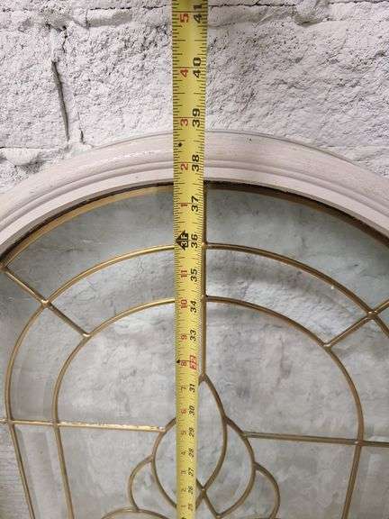 Arched Brass Ornate Design Double Pane Window - Prime Time Auctions, Inc.