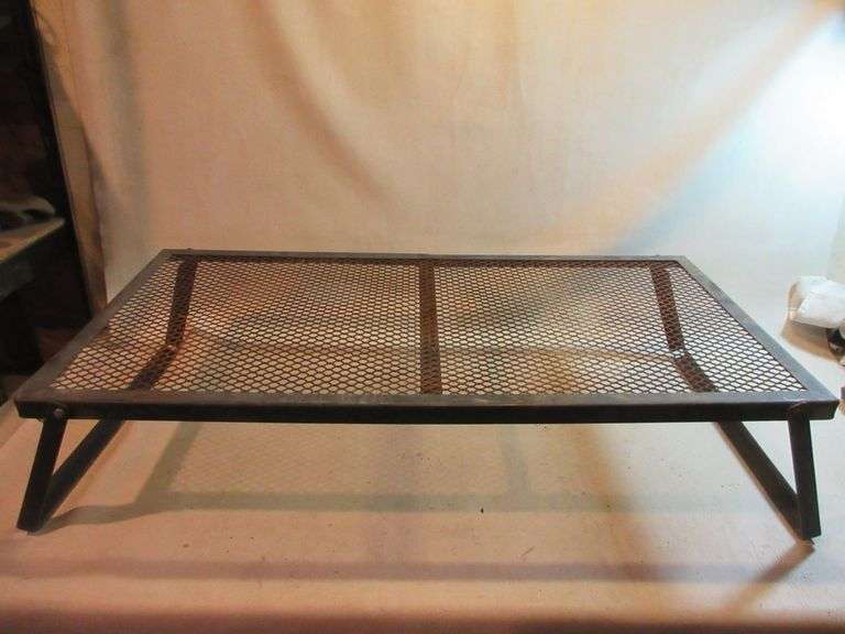 Grate Table with Folding Legs - Prime Time Auctions, Inc.