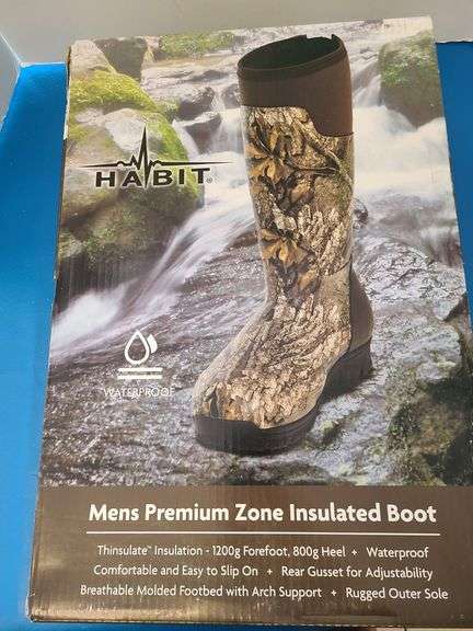 Habit Men's Premium Zone Insulated Boots, Camo - Prime Time Auctions, Inc.