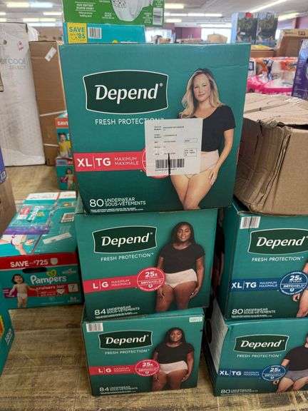 3) Depends Protective Underwear - Prime Time Auctions, Inc.