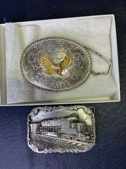Eagle and Train Belt Buckles - Prime Time Auctions, Inc.