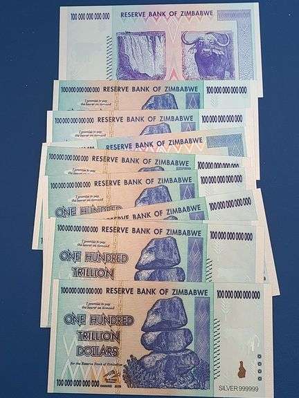 Zimbabwe Silver Colored Notes - Prime Time Auctions, Inc.