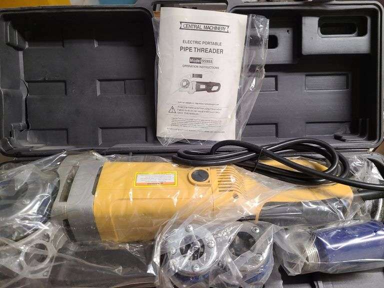 Central Machinery Electric Portable Pipe Threader - Prime Time Auctions ...