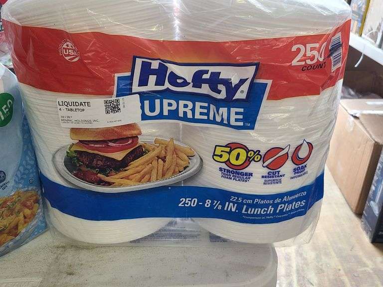 Hefty Supreme Lunch Plates, Ultra Paper Bowls - Prime Time Auctions, Inc.