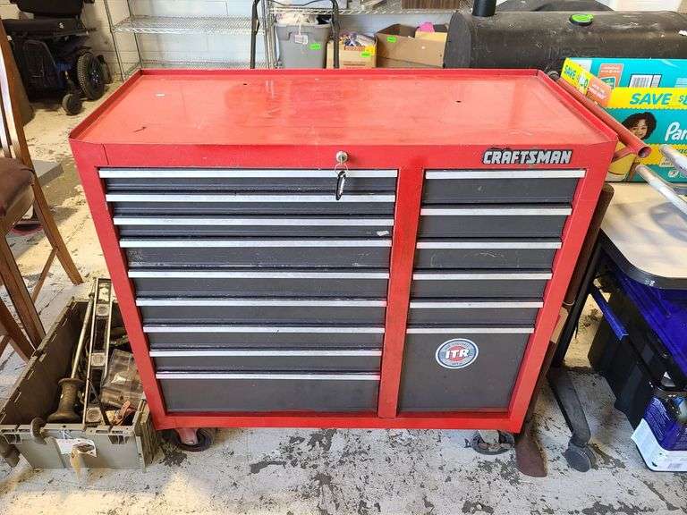 Craftsman Rolling Tool Box with Tools - Prime Time Auctions, Inc.