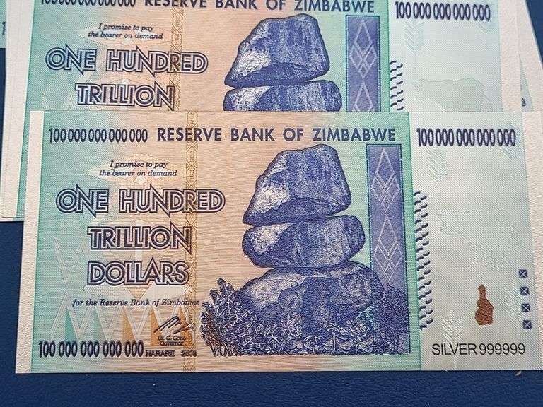 Zimbabwe Silver Colored Notes - Prime Time Auctions, Inc.
