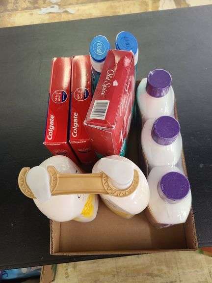 2)Olay Body Wash,3) ClearLax,1) Old Spice Deodorant,2) Colgate ...