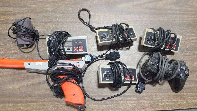 Nintendo Zapper Gun and Controllers, Sony Controller - Prime Time ...