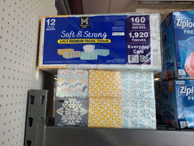 1) 12pk Soft & Strong Facial Tissues, 1) 12pk Ultra Soft Facial Tissues ...