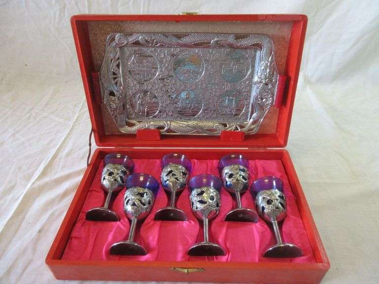 Sherry Set with Tray in Case - Prime Time Auctions, Inc.