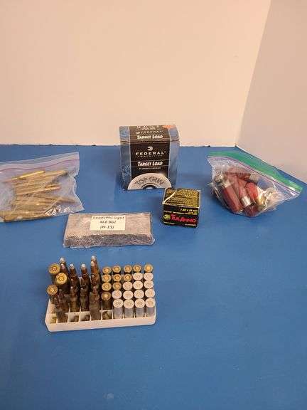 Lead Ingot, 4) Bullets, Shotgun Shells - Prime Time Auctions, Inc.