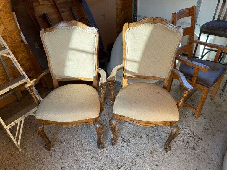 2) Cream Colored Dining Room Chairs - Prime Time Auctions, Inc.