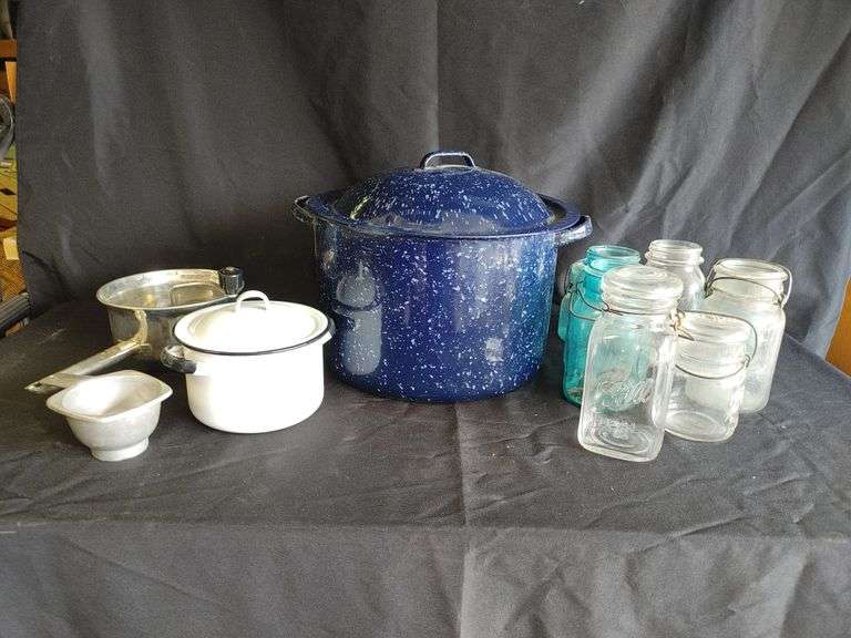 Vintage Canning Jars, Pots, Food Mill - Colorado Premier Realty ...