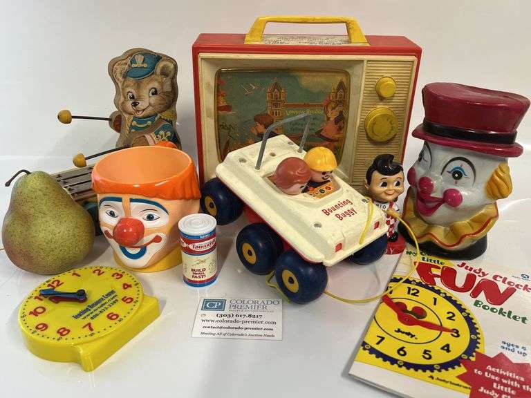 Fisher Price, Judy, Ringling Bros, Toys, Musical TV, Bank, Clock ...