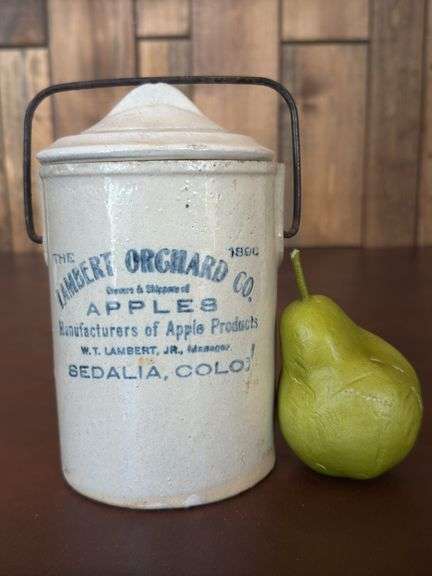 Lambert Orchard, Lidded Crock - Colorado Premier Realty & Auction Services