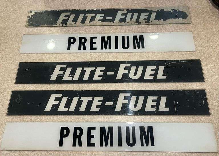 Premium & Flite-Fuel - Pump Advertising Signs - Creamer Auction