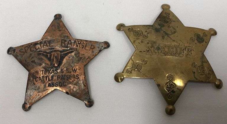 Special Ranger Texas Cattle Raisers & Sheriff Badges - Creamer Auction