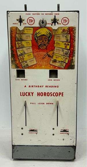 Vintage Lucky Horoscope Coin Operated Machine - Creamer Auction