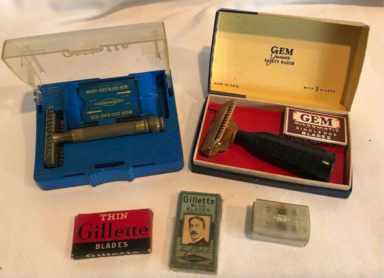 Vintage Gem Junior & Gillette Razors - Creamer Auction
