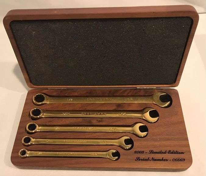 Craftsman 2003 Limited Edition Gold Colored Wrench Set - Creamer Auction