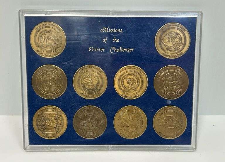 Missions of the Orbiter Challenger - Medallion Set - Creamer Auction