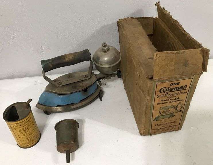 Coleman - Model 4A Instant-Lighting Self Heating Iron - Creamer Auction