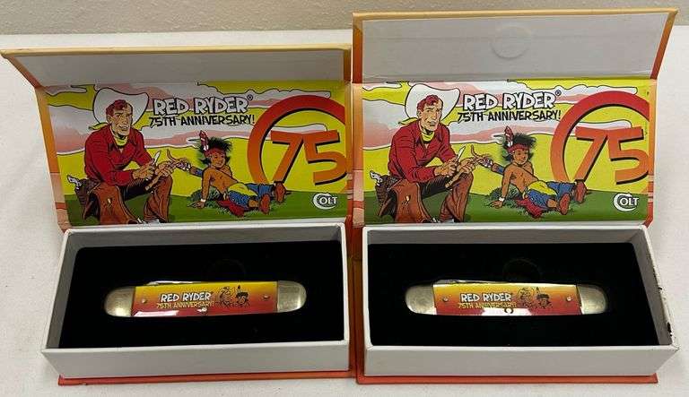 Colt - Red Ryder knives - 75 Anniversary - Creamer Auction