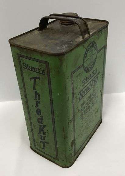 Stuart Oil Co. - Stuart’s Thred Kut - Oil Tin - Creamer Auction