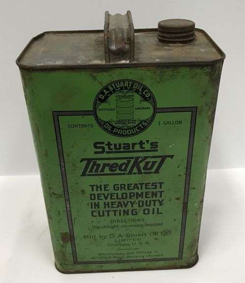 Stuart Oil Co. - Stuart’s Thred Kut - Oil Tin - Creamer Auction