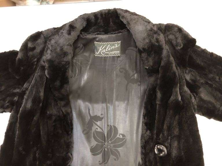 Heavy Black Fur Coat - Creamer Auction