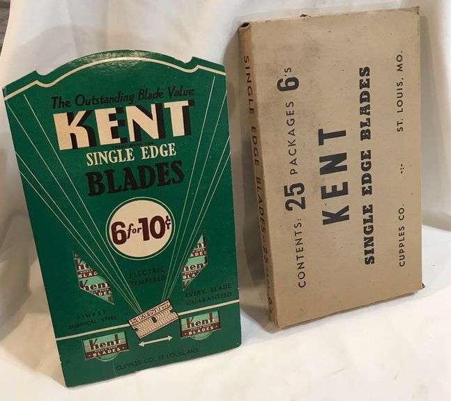 Kent Single Edge Razor Blades - Store Display - Creamer Auction