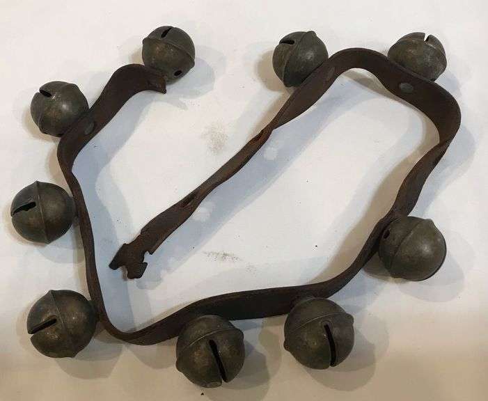String of Nine Sleigh Bells - Creamer Auction