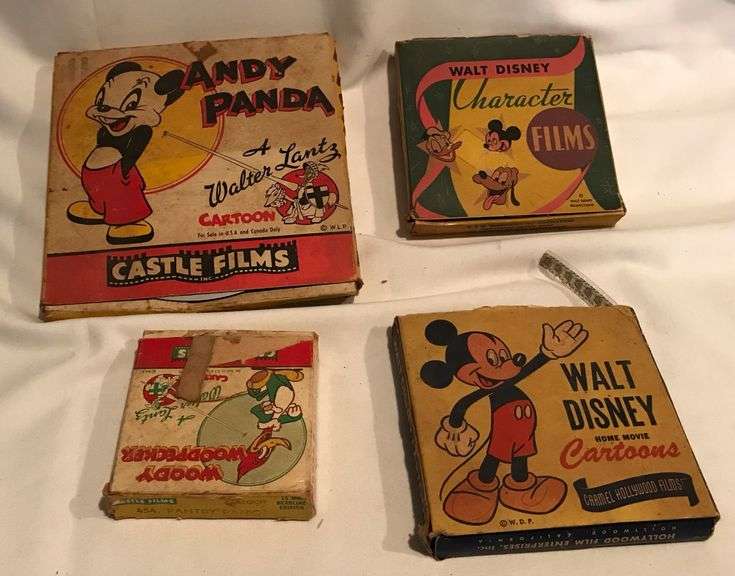 Vintage Walt Disneys & Castle Films - Cartoon Film Strips - Creamer Auction