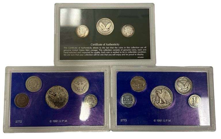 (3) U.S. Coin Collector Sets - All to Go - Creamer Auction