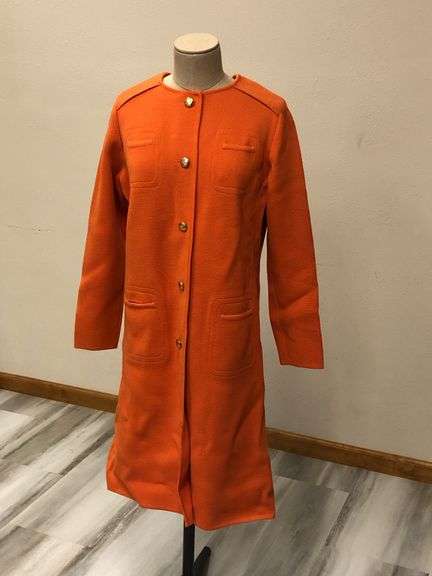 Orange Interlock Cardigan/Coat - Creamer Auction