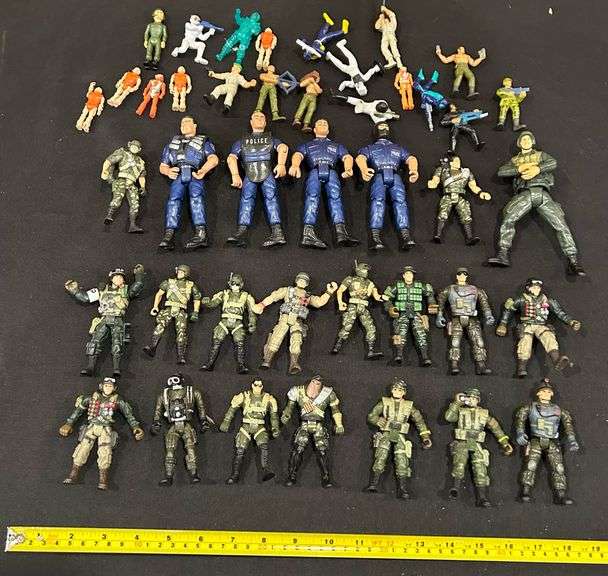 Group of Hard Plastic Action Figures - Various Styles and Sizes ...