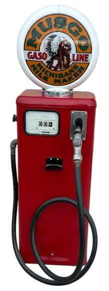 Restored - Tokeim Model 86 Gas Pump with Reproduction Musgo Globe ...