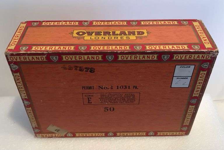 Overland - S.S. Pierce Co. Cigar Box - Creamer Auction