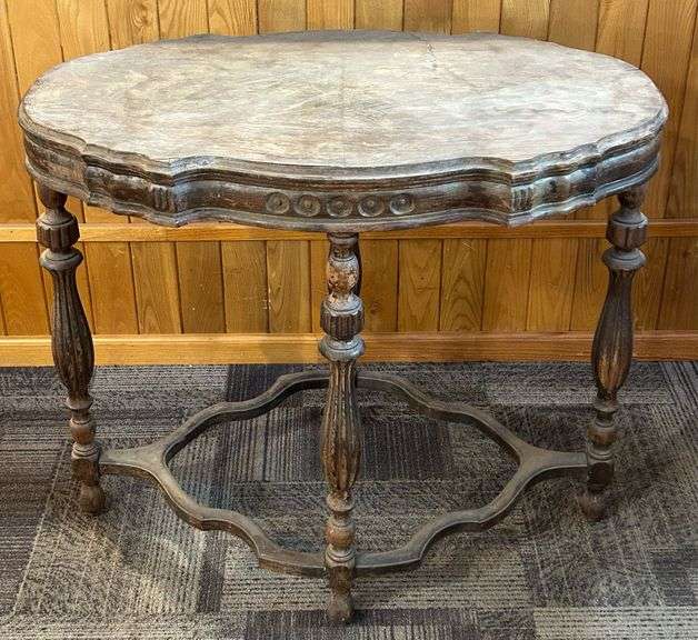 Wooden Parlor Table - For Restoration - Creamer Auction