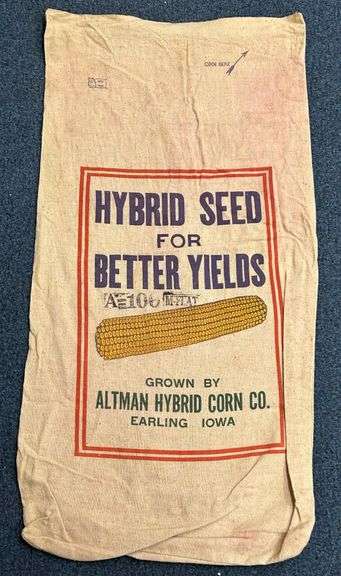 Altman Hybrid Corn Co - Cloth Seed Sack - Creamer Auction