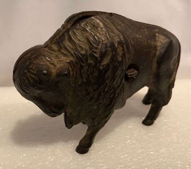 Buffalo Cast Iron Coin Bank - Creamer Auction