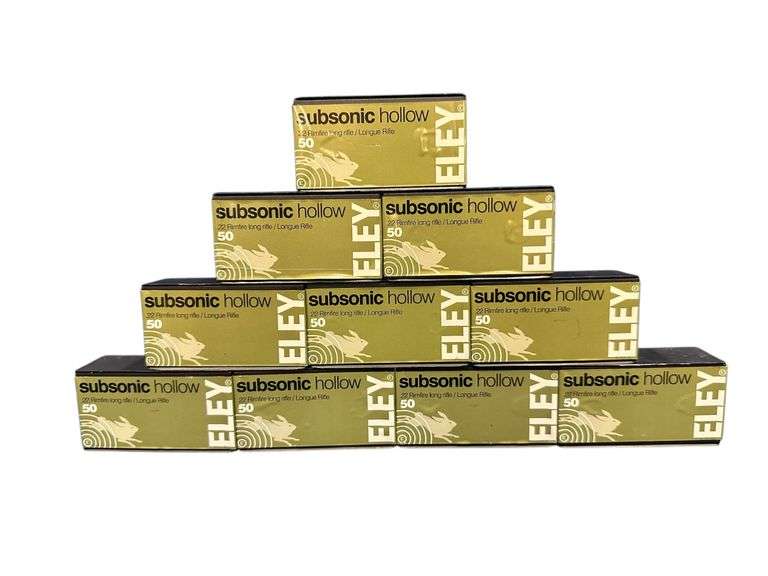 (10x) Eley Subsonic Hollow .22LR - Creamer Auction