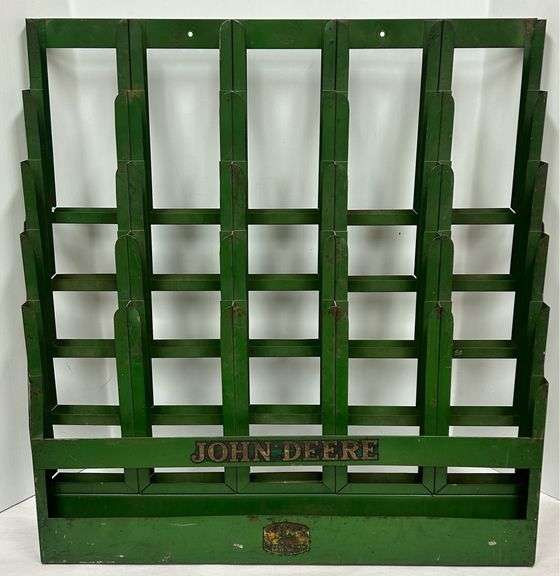John Deere Metal Green Literature Dealership Display Rack - Creamer Auction