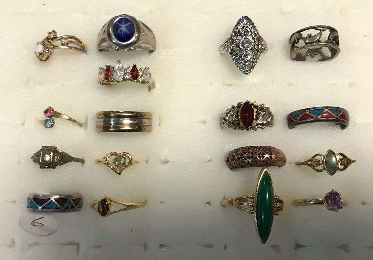 Assortment of Costume Jewelry Rings - Creamer Auction