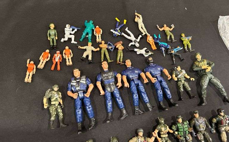 Group of Hard Plastic Action Figures - Various Styles and Sizes ...