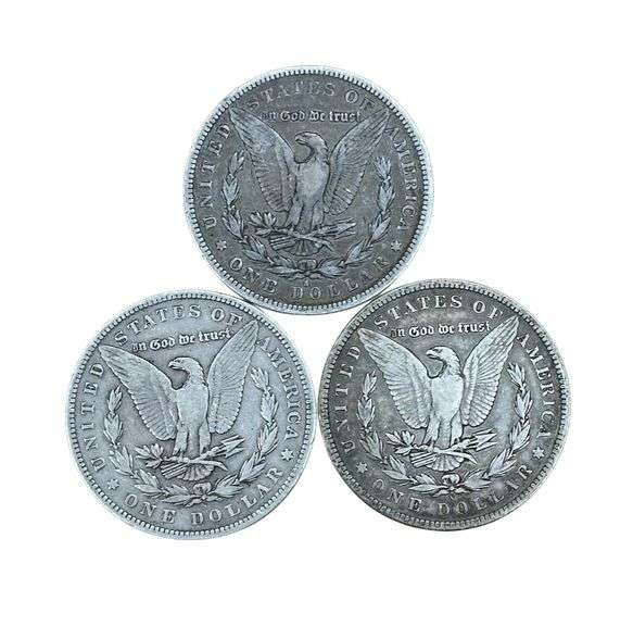 (3x) Morgan Silver Dollars - Better Dates - Creamer Auction