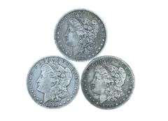 (3x) Morgan Silver Dollars - Better Dates - Creamer Auction