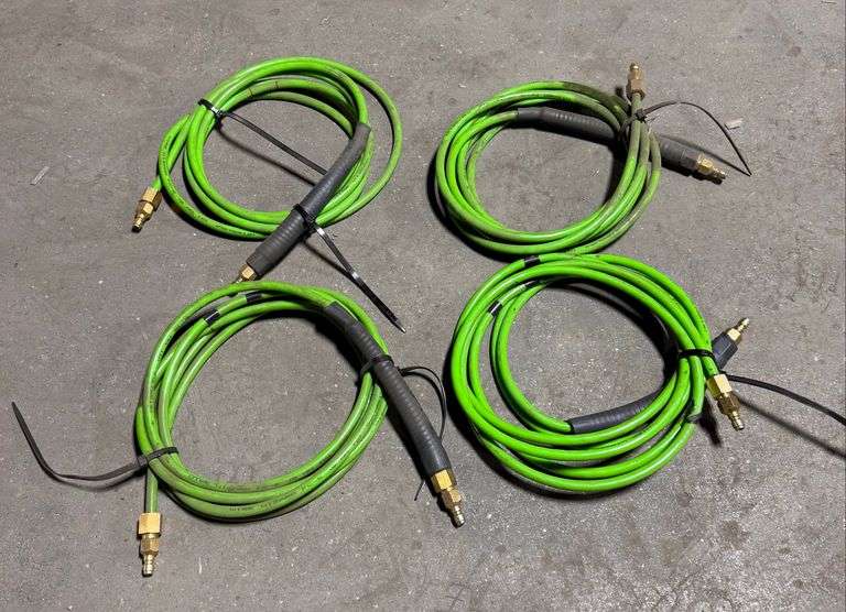 (4) Green Polymer Conduit Rolls with Fittings - Creamer Auction